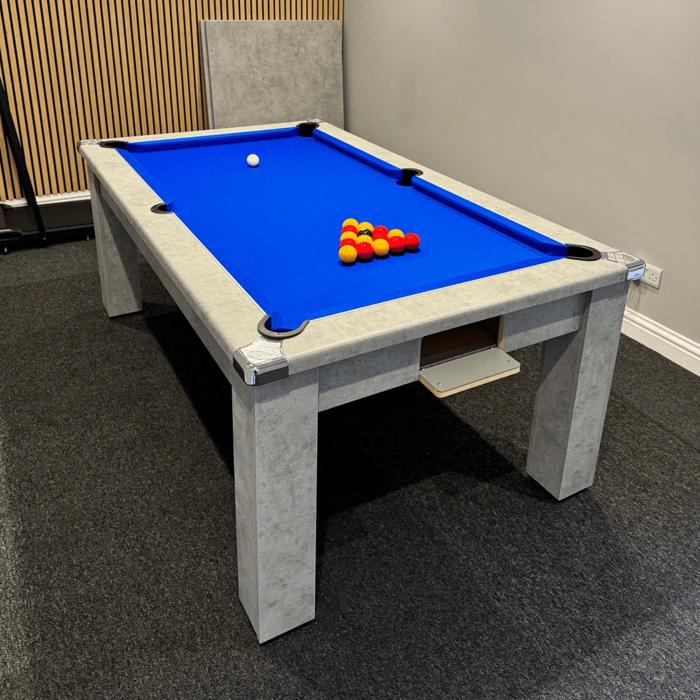 Avant Garde Pool Dining Table 6ft & 7ft - Concrete – The Yorkshire Cue ...