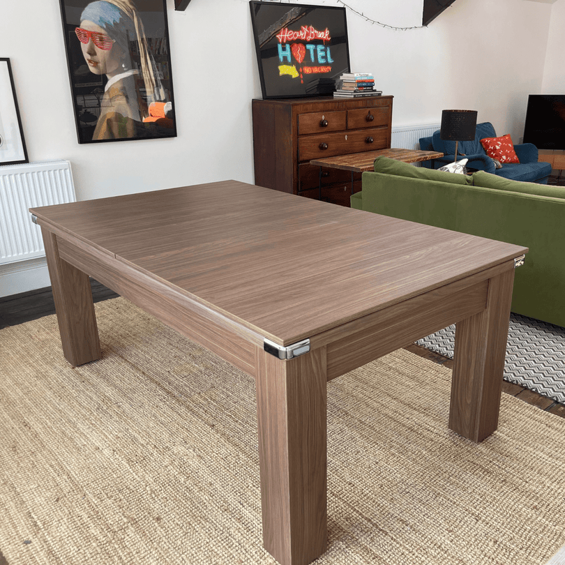 Avant Garde Pool Dining Table 6ft & 7ft - Walnut – The Yorkshire Cue ...