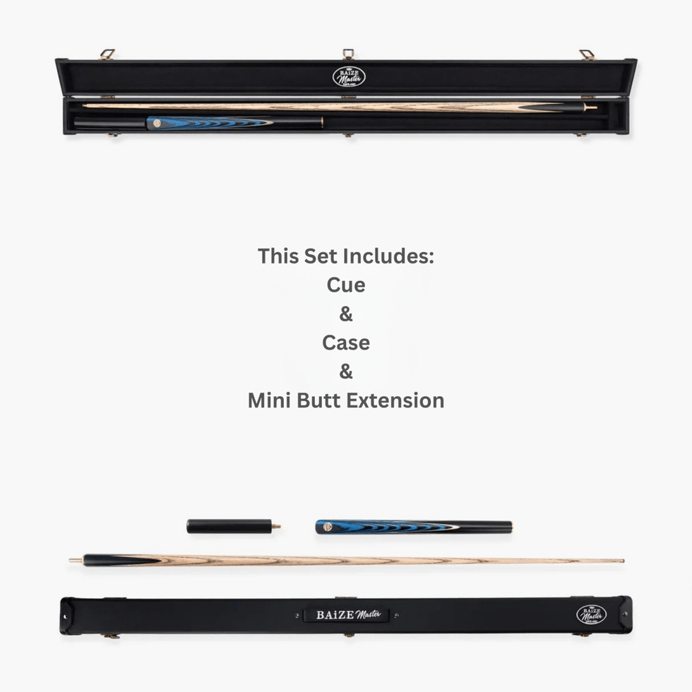 Baize Master Grey Marksman ¾ Joint English Pool Cue and Case Set – The ...