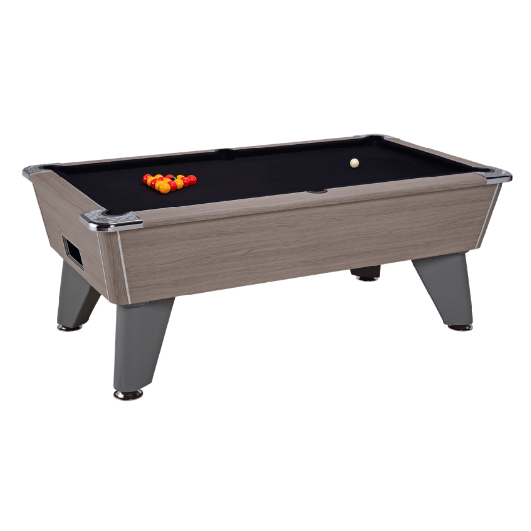 DPT Omega Pro Pool Table - Grey Oak – The Yorkshire Cue Company