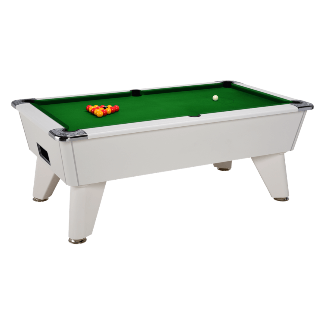 DPT Omega Pro Pool Table - White – The Yorkshire Cue Company