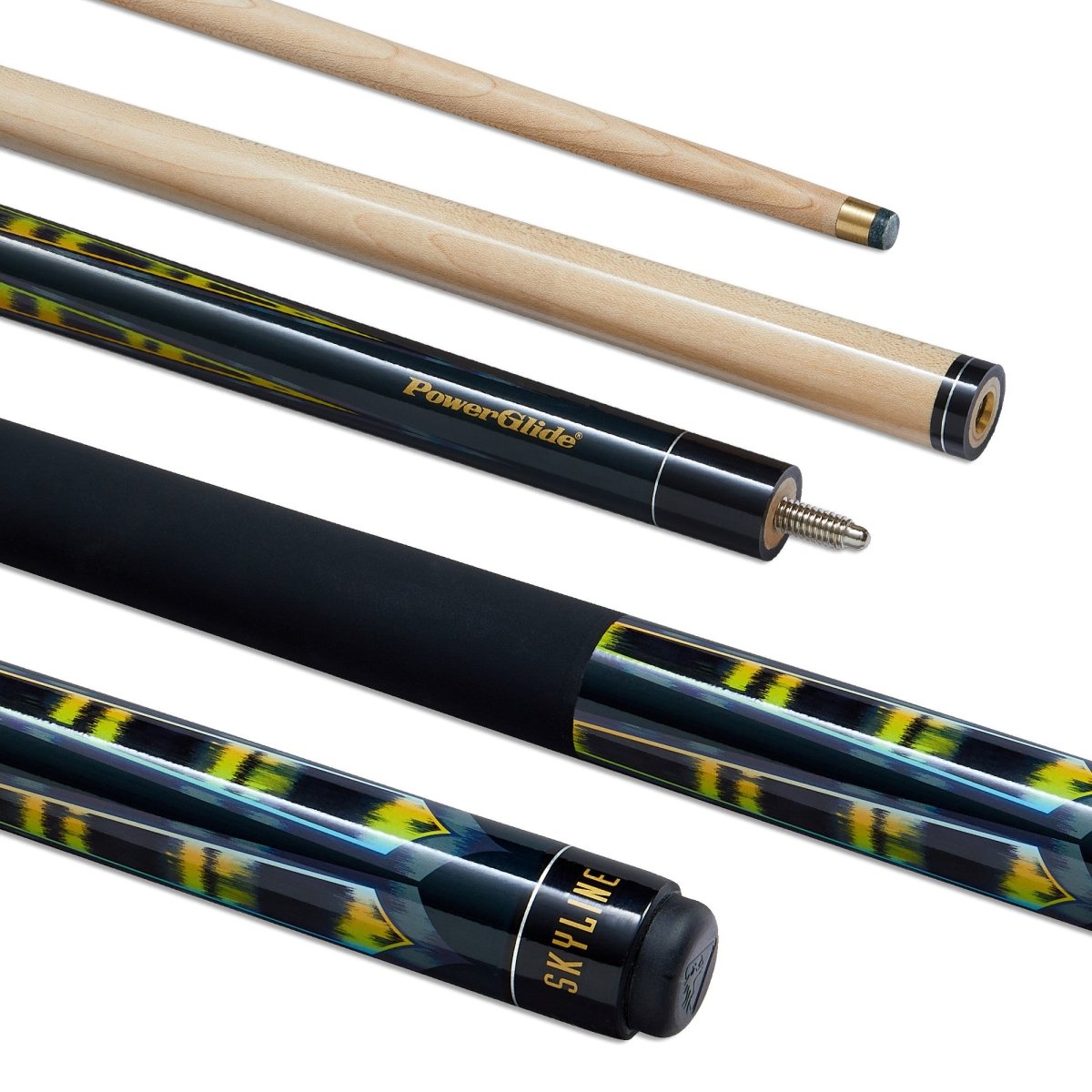 PowerGlide SKYLINE Pool Cue - 2 Piece & 10mm Tip – The Yorkshire Cue ...