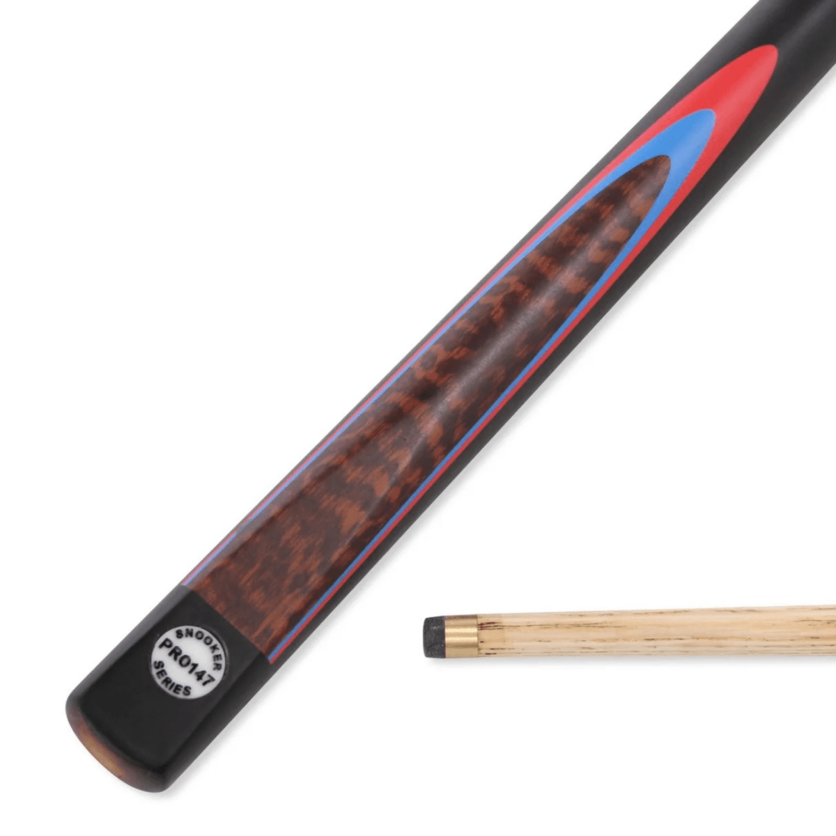 PRO147 Snakewood 57 Inch 3 Piece Snooker Pool Cue & Case Set 9.5mm Tip ...