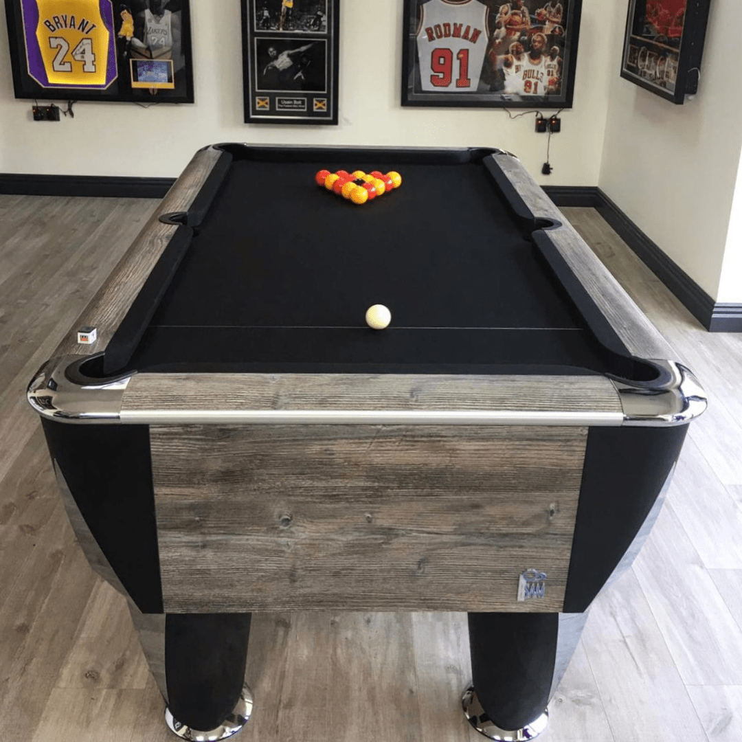 SAM Atlantic Champion Pool Table - Blue Oak – The Yorkshire Cue Company